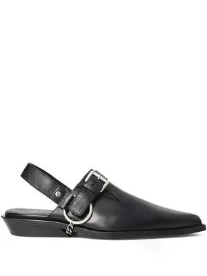 ANN DEMEULEMEESTER Vilmu Pointy Buckle-embellished Mules