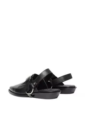 ANN DEMEULEMEESTER Vilmu Pointy Buckle-embellished Mules