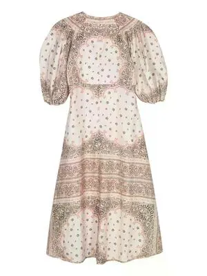 Zimmermann Day Paisley-print Linen Dress