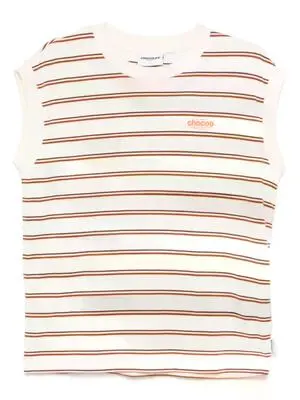 CHOCOOLATE Striped Tank Top - Neutrals