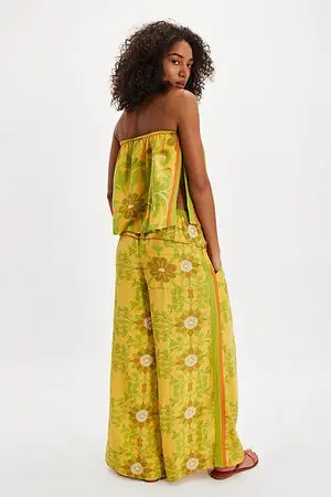 Free People Devella Printed Set - Lemon Combo
