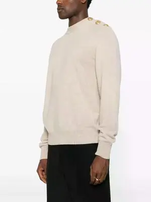 Balmain Buttoned Sweater - Neutrals