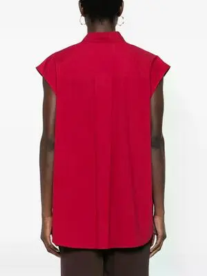 P.a.r.o.s.h Broderie-anglaise Cotton Shirt - Red