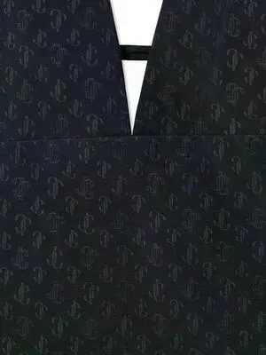 JIMMY CHOO Kosma Monogram V-neck Swimsuit