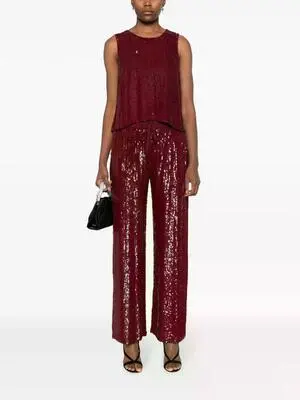 P.a.r.o.s.h Glare Sequinned Trousers - Red