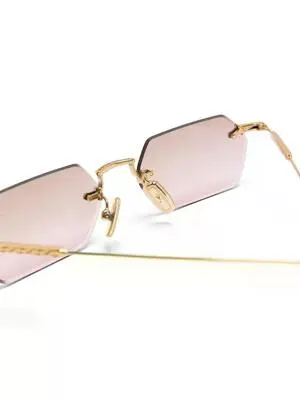 EYEPETIZER Rimless Geometric Sunglasses