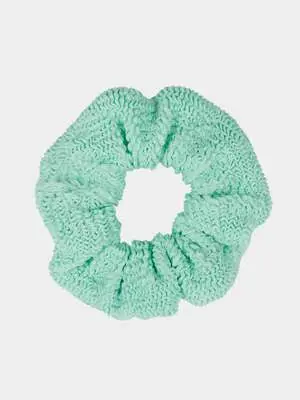 Hunza G Crinkle Scrunchie Metallic Mint