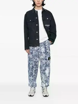 Stone Island Printed Cargo Pants - Blue