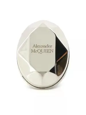 Alexander McQueen The Faceted Stone Ring - Silver