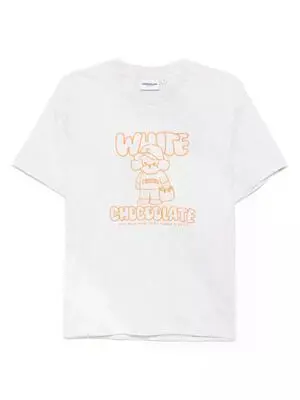 CHOCOOLATE Logo-embroidered T-shirt - Grey