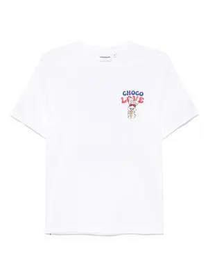 CHOCOOLATE Logo-embroidered T-shirt - White