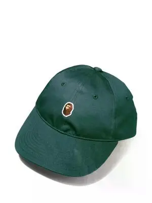 A BATHING APE Logo-embroidered Cap - Green