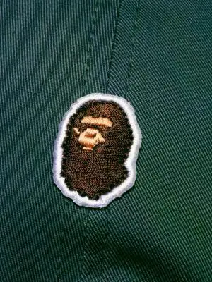 A BATHING APE Logo-embroidered Cap - Green