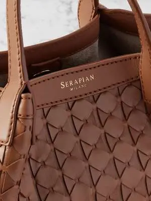 SERAPIAN Secret Mini Woven Leather Shoulder Bag