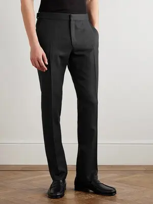 TOM FORD Dyllan Slim-fit Houndstooth Trousers - Gray