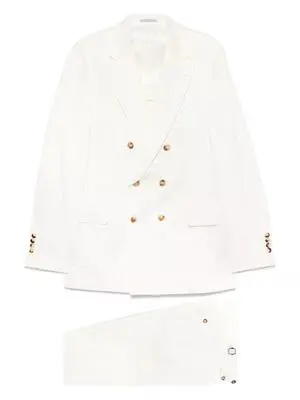 Brunello Cucinelli Double-breasted Suit - Neutrals