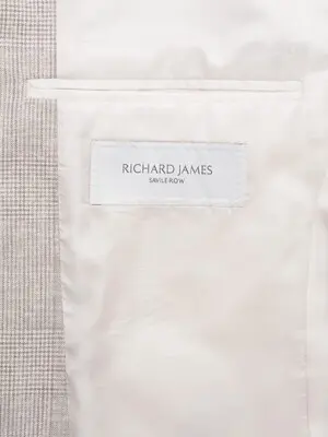 Richard James Chapman Checked Virgin Wool Suit Jacket - Neutrals