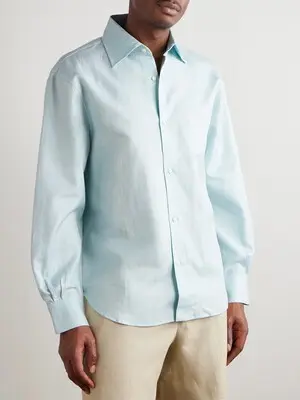 STOFFA Cotton And Linen-blend Shirt