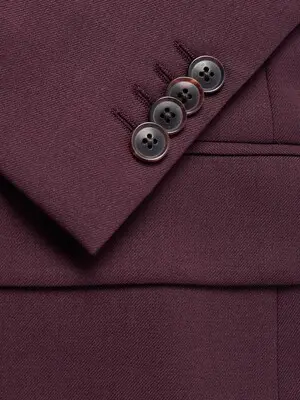 Paul Smith Soho Slim-fit Wool-twill Suit Jacket - Burgundy