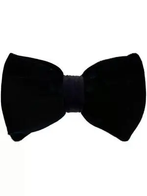 Giorgio Armani Hook-fastening Velvet Bow Tie - Blue