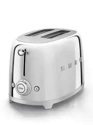 SMEG Logo-plaque Stainless-steel Toaster - Silver