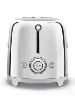 SMEG Logo-plaque Stainless-steel Toaster - Silver