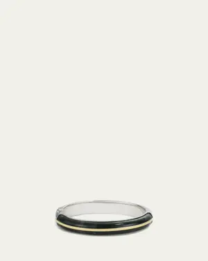 BY PARIAH Moss Agate Stacking Cuff Bracelet - Yg