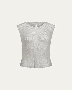 TWP Chloe Woven Mesh Top
