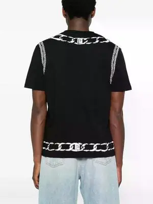 Balmain Foulard-print T-shirt - Black