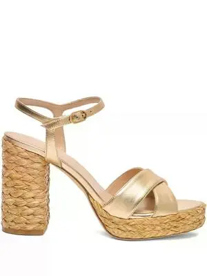 STUART WEITZMAN 110mm Crossover Platform Espadrille Sandals