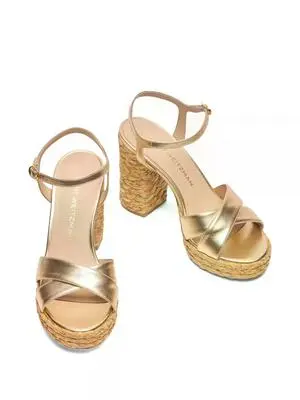 STUART WEITZMAN 110mm Crossover Platform Espadrille Sandals