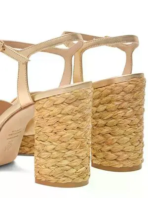 STUART WEITZMAN 110mm Crossover Platform Espadrille Sandals