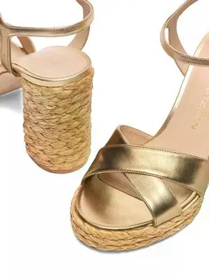 STUART WEITZMAN 110mm Crossover Platform Espadrille Sandals