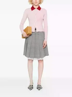 SELF-PORTRAIT Prince Of Wales-check Skirt - Black