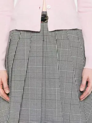 SELF-PORTRAIT Prince Of Wales-check Skirt - Black