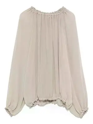 BLANCA VITA Ruffle-trim Blouse
