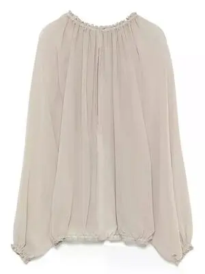 BLANCA VITA Ruffle-trim Blouse