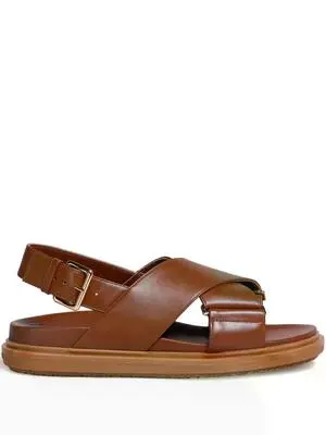 Marni Leather Cross-strap Sandals