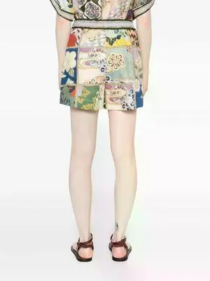 ALEMAIS Bianca Printed Shorts - Green