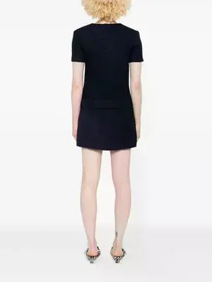 SELF-PORTRAIT Bouclé Mini Dress - Blue