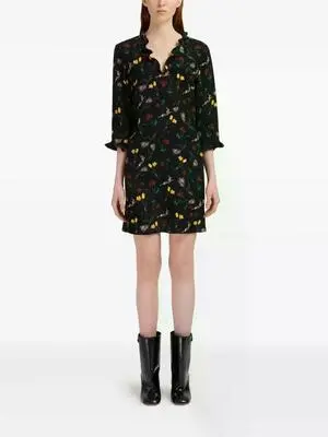 Marni Floral-print Ruffled Mini Dress