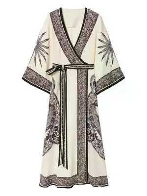 La DoubleJ Wrap Maxi Dress - Grey