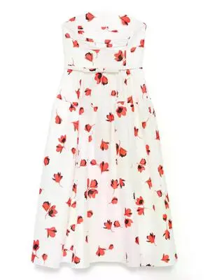 SELF-PORTRAIT Floral-Print Taffeta Dress