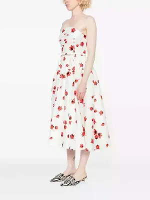 SELF-PORTRAIT Floral-print Taffeta Dress