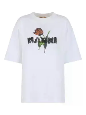 Marni Floral Graphic T-shirt - White