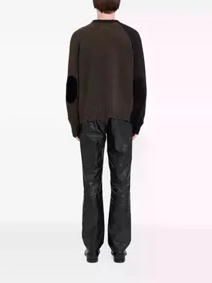 MAISON MARGIELA Distressed-hem Jumper - Brown