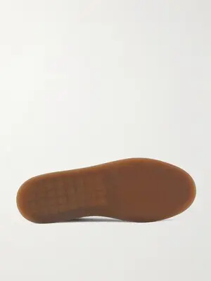 Brunello Cucinelli Leather-trimmed Suede Sneakers - Brown
