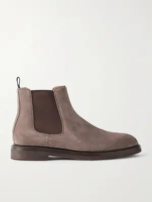 Brunello Cucinelli Suede Chelsea Boots - Brown