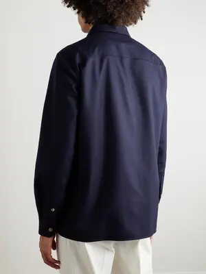 Brunello Cucinelli Brushed Wool-twill Overshirt
