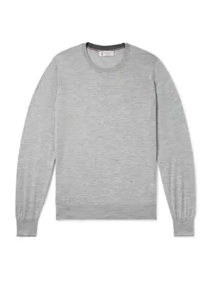 Men's Brunello Cucinelli Gray Sweaters